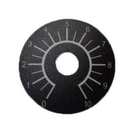 Speed potentiometer dial label