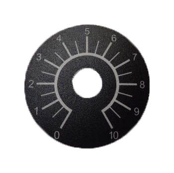 Speed potentiometer dial label